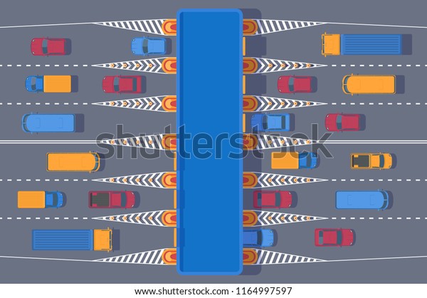 Checkpoint Collection On Autobahn Toll Road Stock Vector (Royalty Free ...