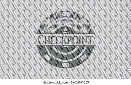 Checkpoint Silver Badge Emblem Scales Pattern Stock Vector (Royalty ...