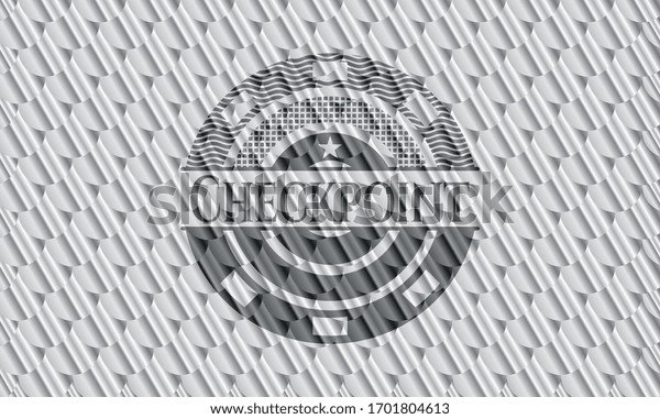 Checkpoint Silver Badge Emblem Scales Pattern Stock Vector (Royalty ...