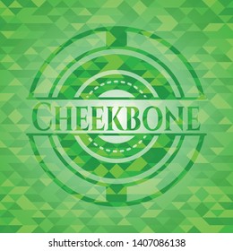 Cheekbone Green Emblem Mosaic Background Vector Stock Vector (Royalty ...