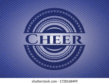 Cheer Emblem Jean Texture Vector Illustration Stock Vector (Royalty ...