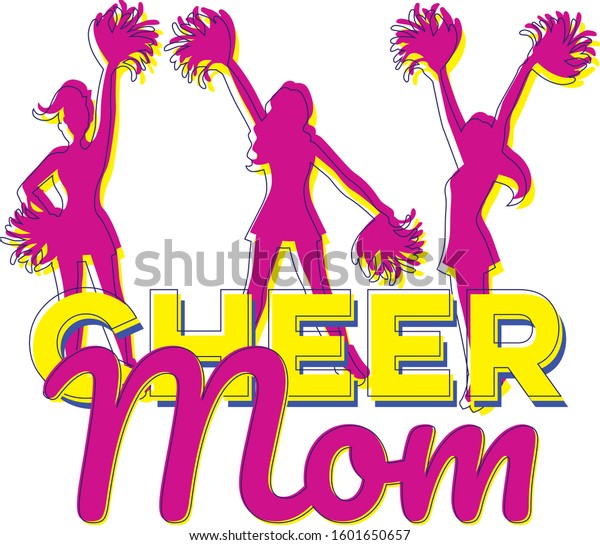 Cheer Mom Vector Sign Cheerleaders Stock Vector (Royalty Free ...