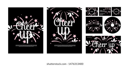 Cheer Banner Cover Template Event Magazine Stock Vector (Royalty Free ...
