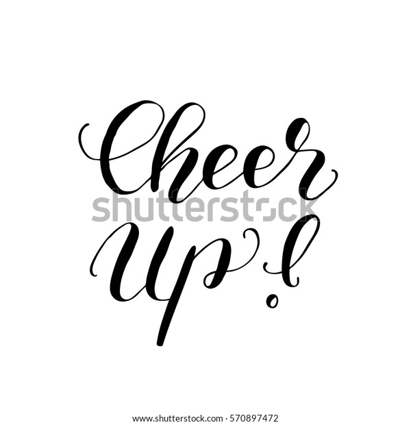 Cheer Brush Hand Lettering Vector Illustration Stock Vector (Royalty ...
