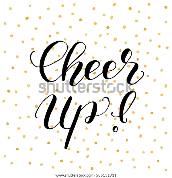 Cheer Brush Hand Lettering Vector Illustration Stock Vector (Royalty ...