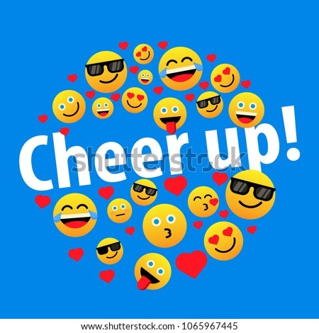 Cheer Up Label Sign Greeting Card 스톡 벡터(사용료 없음) 1065967445 - Shutterstock