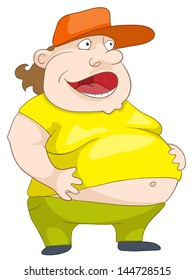 597 Illustration laughing fat man Images, Stock Photos & Vectors ...