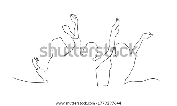 Cheerful Crowd People Cheering Applause Fan Stock Vector (Royalty Free ...