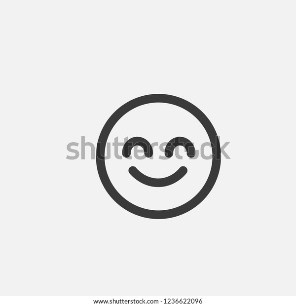 Cheerful Icon Vector Smiling Symbol Linear: vector de stock (libre de ...