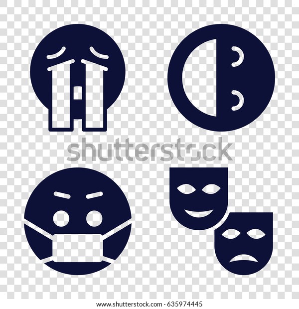 Cheerful Icons Set Set 4 Cheerful Stock Vector (Royalty Free) 635974445 ...