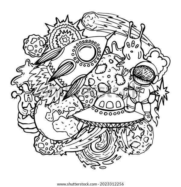 Cheerful Vector Hand Drawn Illustration About Stock Vector (Royalty ...
