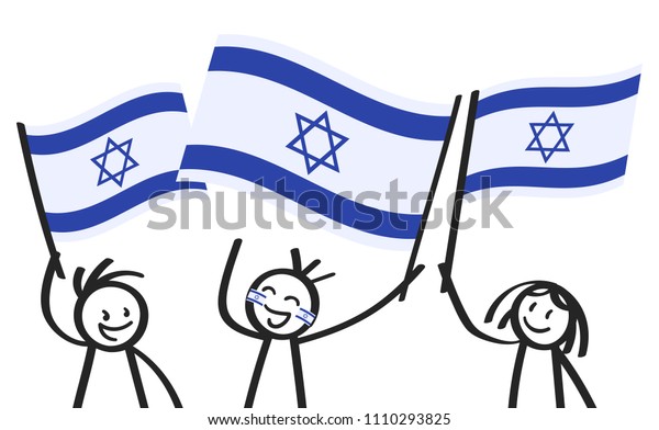 Cheering Group Three Happy Stick Figures Stock Vector (Royalty Free ...