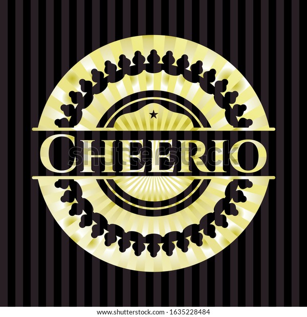 Cheerio Golden Badge Vector Illustration Detailed Stock Vector (Royalty ...