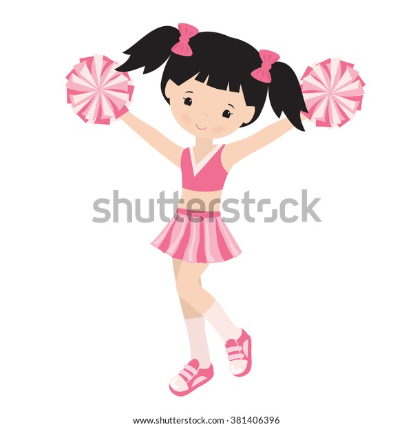 Cheerleader Vector Illustration Stock Vector Royalty Free 381406396 Shutterstock
