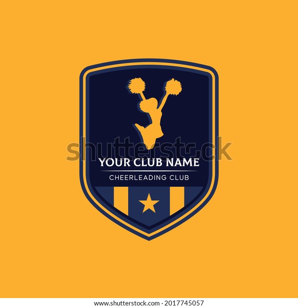 Cheerleaders Club Patch Logo Emblem Shield Stock Vector (Royalty Free ...