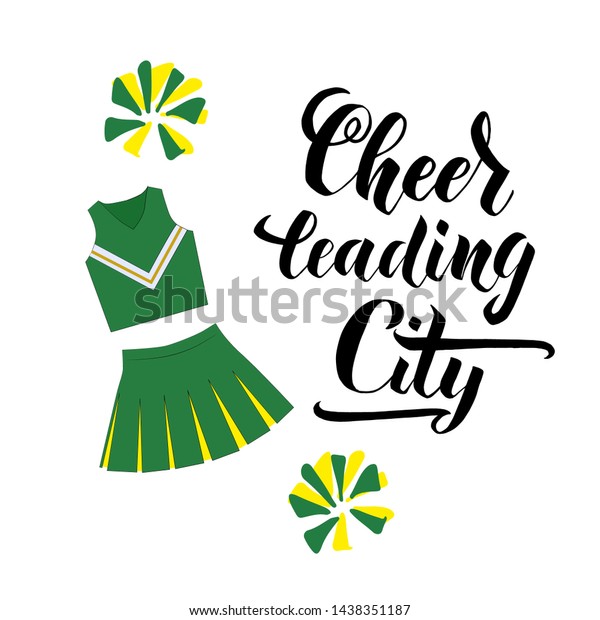 Cheerleading City Lettering Text Vector Illustration Stock Vector ...