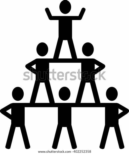 Cheerleading Pyramid Icon Stock Vector (Royalty Free) 402252358 ...