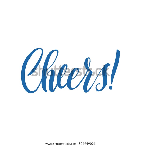 Cheers Hand Written Design Custom Hand Stock Vector (Royalty Free ...