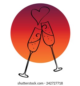 Cheers Love Vector Illustration: vector de stock (libre de regalías ...