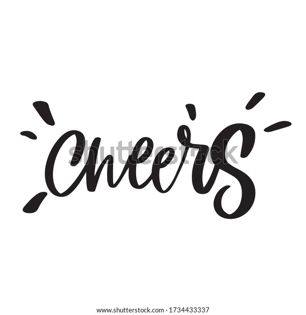 Cheers Vector Hand Lettering Illustration Stock Vector (Royalty Free ...