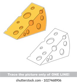 Cheese Be Traced Only One Line Stock Vector (Royalty Free) 1027468906