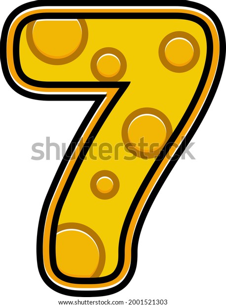 Cheese Cartoon Vector Number 7 Stock Vector (Royalty Free) 2001521303 ...