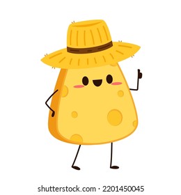Cheese Character Design Cheese On White Stock Vector (Royalty Free ...