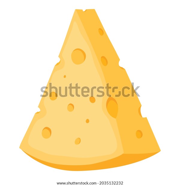 Cheese Cheddar Icon Cartoon Vector Food Stock Vector (Royalty Free ...