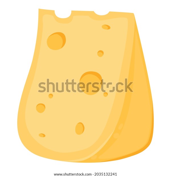 Vector de dibujos animados de iconos de cheddar de queso. Comida ...