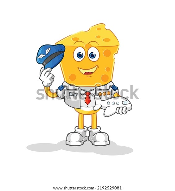 Cheese Head Pilot Mascot Cartoon Vector Stock Vector (Royalty Free ...