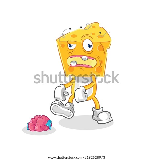 Cheese Head Zombie Charactermascot Vector Stock Vector (Royalty Free ...