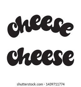 Cheese Lettering Design Vector Illustration Stock Vector (Royalty Free ...