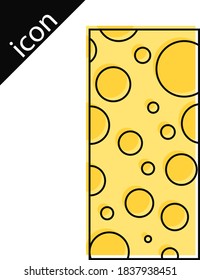 Cheese Lines Cheese Icon Line Borders Stock Vector (Royalty Free ...
