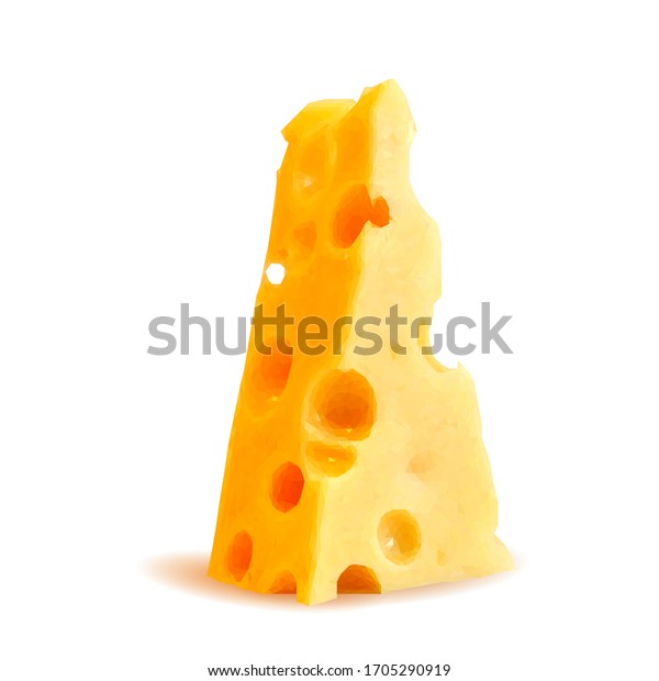 Cheese Low Poly Fresh Nutritious Tasty Stock Vector (Royalty Free ...