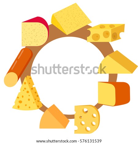Cheese Vector Illustration Shape Template Design Stock Vector (Royalty ...