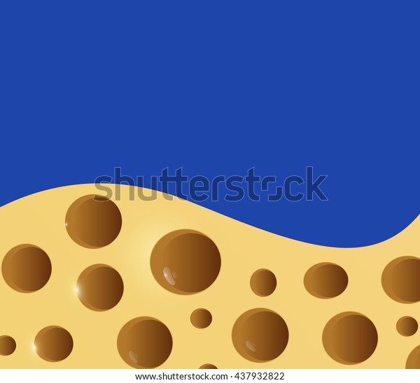 Cheese Wave Poster Design On Blue Stock Vector (Royalty Free) 437932822 ...