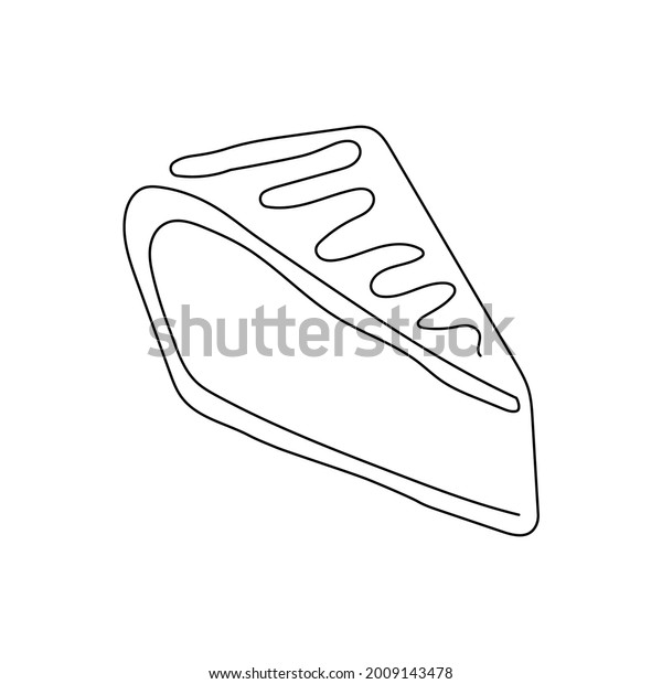 Cheesecake One Line Art Continuous Line Stock Vector (Royalty Free ...