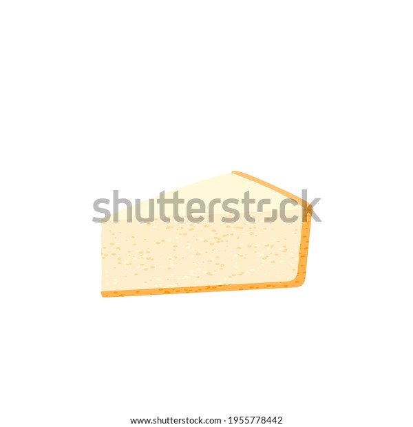 Cheesecake Slice Vector Illustration Cartoon Flat Stock Vector (Royalty ...