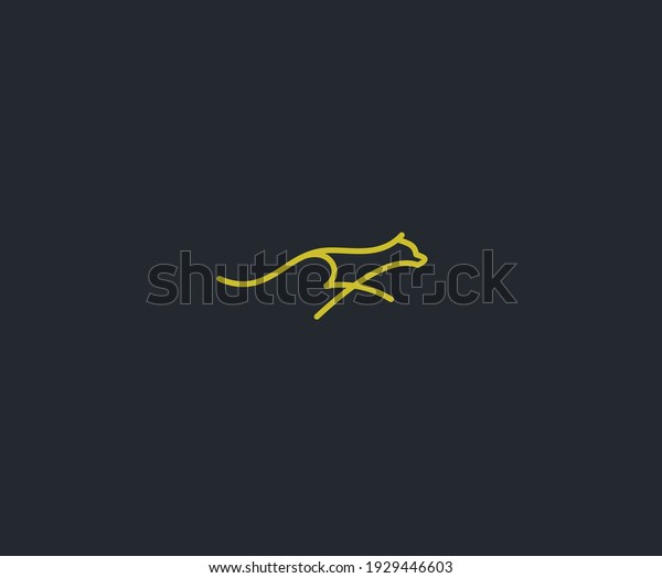 Cheetah Jump Fast Cheetah Logo Vector Stock Vector (Royalty Free ...
