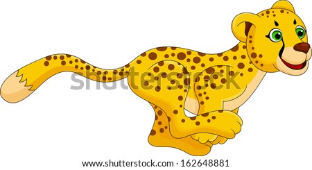 Cheetah Run Cartoon Stock Vector (Royalty Free) 162648881 - Shutterstock