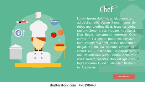 Chef Conceptual Banner Stock Vector (Royalty Free) 498198448 | Shutterstock