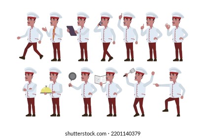 Chef Different Poses Vector Stock Vector (Royalty Free) 2201140379 ...