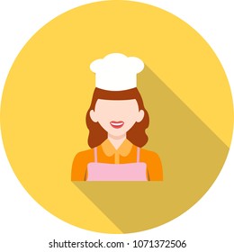 Chef Female Icon Stock Vector (Royalty Free) 1071372506 | Shutterstock