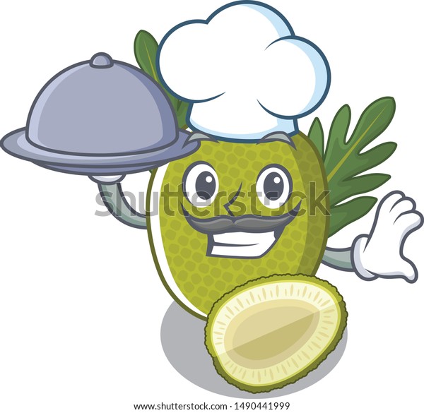 Chef Food Fresh Breadfruit Cartoon Basket Stock Vector (Royalty Free ...