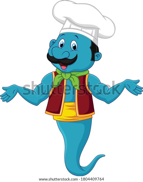 Chef Genie Cartoon Vector Art Illustration Stock Vector (Royalty Free ...