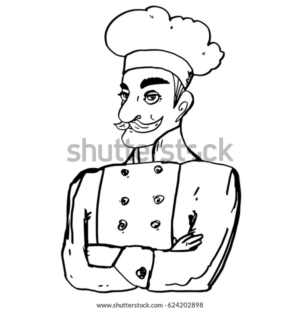 Chef Hand Drawn Illustration Character Sketch Stock Vector (Royalty ...