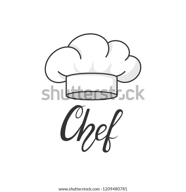 Chef Hat Handwritten Lettering Isolated On Stock Vector (Royalty Free ...
