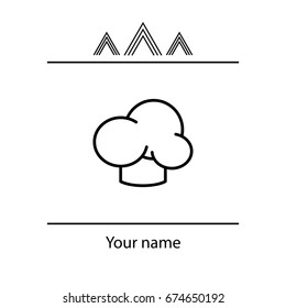 Chef Hat Icon Restaurant Menu Stock Vector (Royalty Free) 674650192 ...