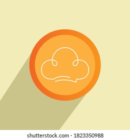Chef Hat Orange Background Stock Vector (Royalty Free) 1823350988 ...