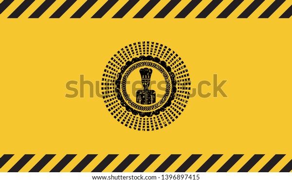 Chef Icon Grunge Warning Sign Emblem Stock Vector (Royalty Free ...